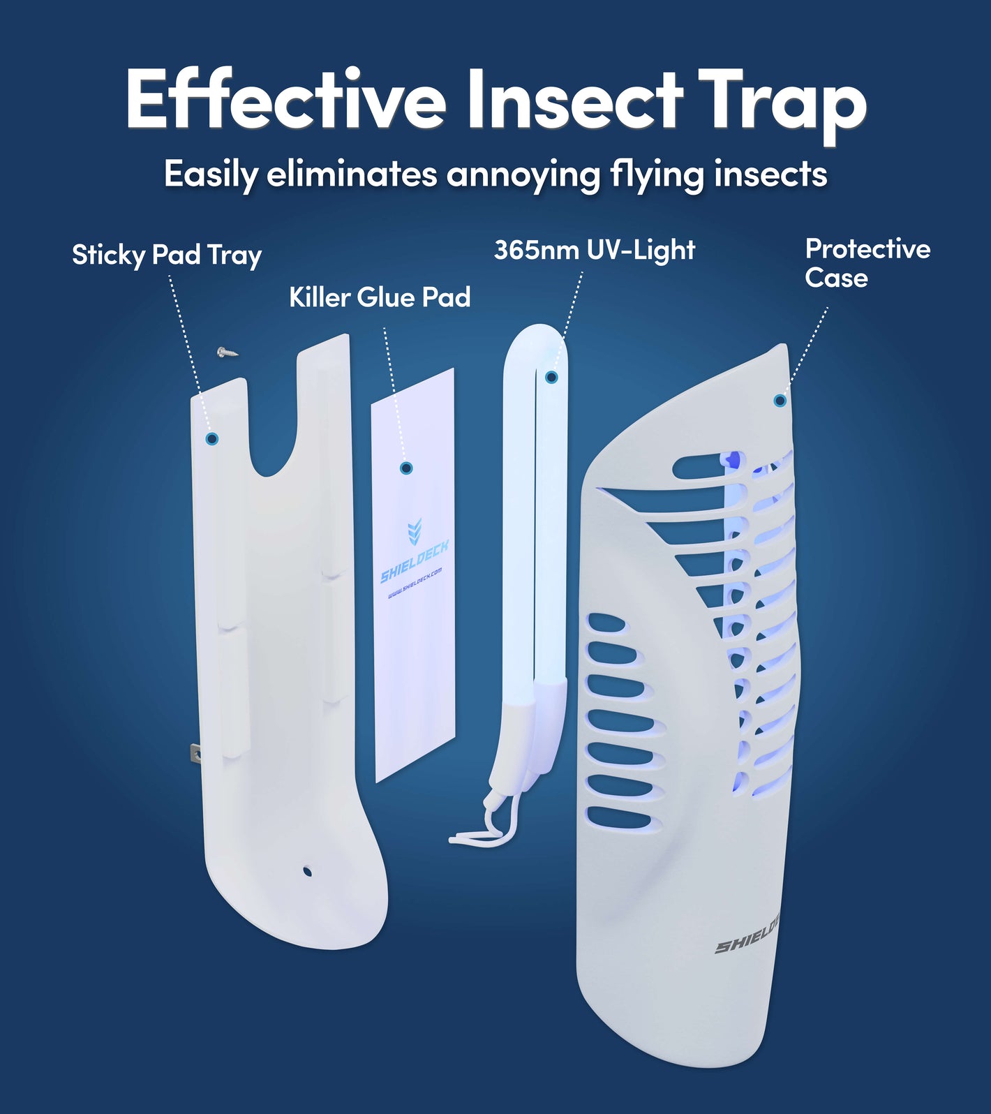 The BuzzTrap (White) - Next-Gen Fruit Fly, Gnat, Mosquito & Fly Trap ...