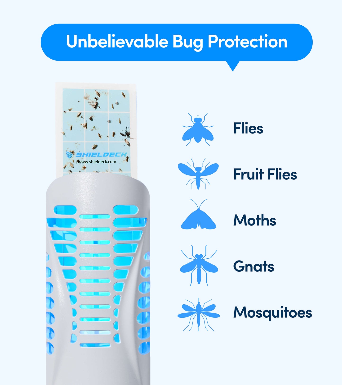 The BuzzTrap (White) - Next-Gen Insects UV Trap by Shieldeck®